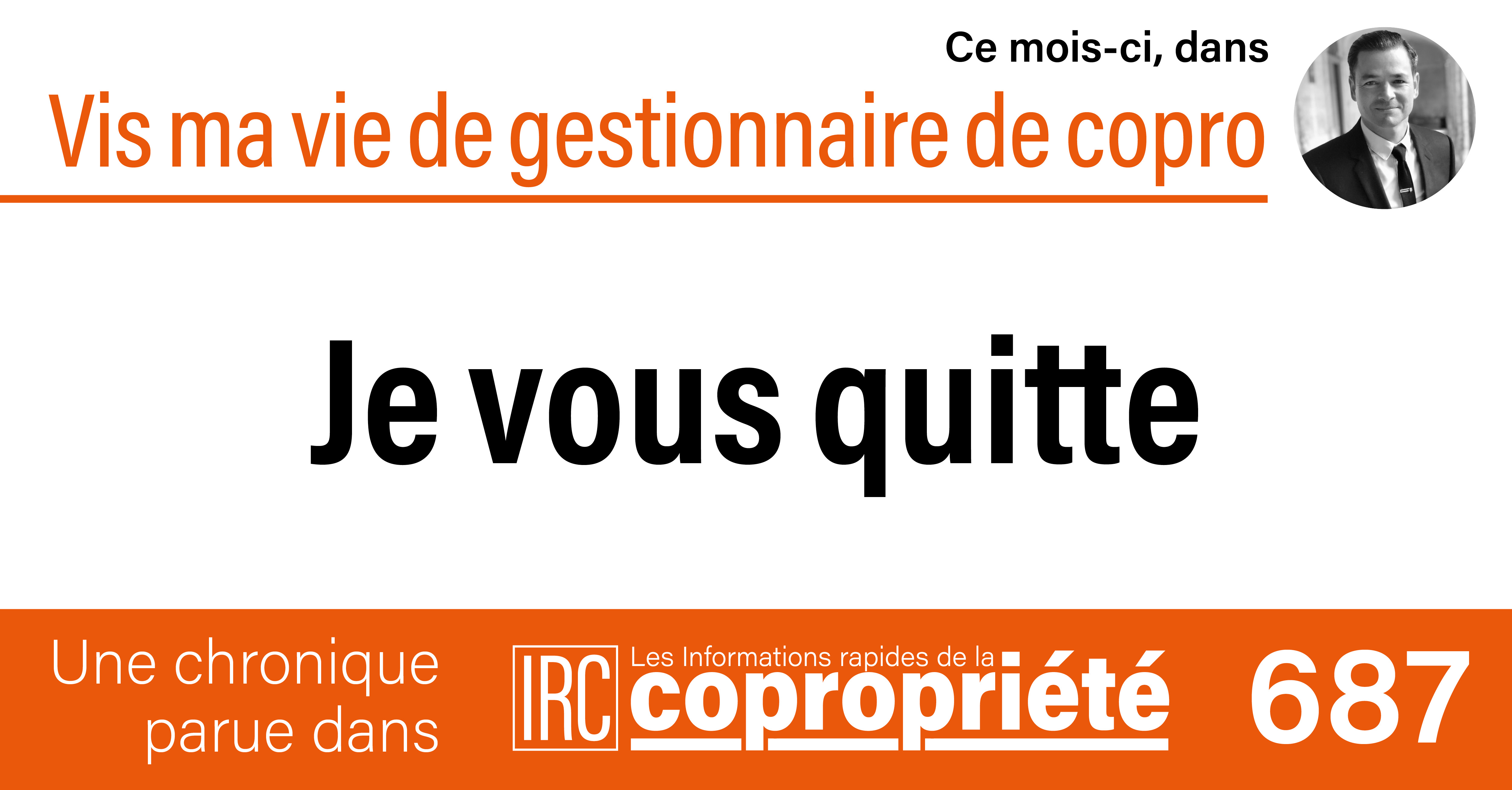 Copropriété : Je vous quitte