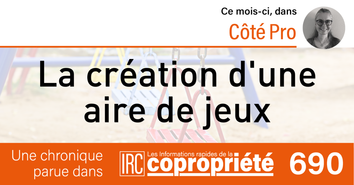 Copropriété : La création d'une aire de jeux
